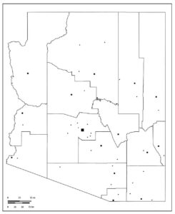 Arizona Outline Map – Blank Map of Arizona [PDF] - Printable World Maps