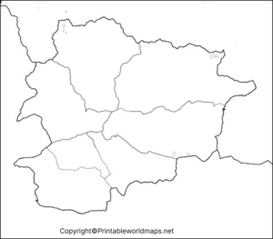 Printable Blank Map of Andorra – Outline, Transparent, PNG Map ...