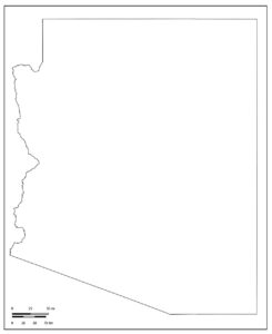 Arizona Outline Map – Blank Map of Arizona [PDF] - Printable World Maps