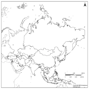 Printable Blank Map of Asia – Map of Asia Blank [PDF] - Printable World ...