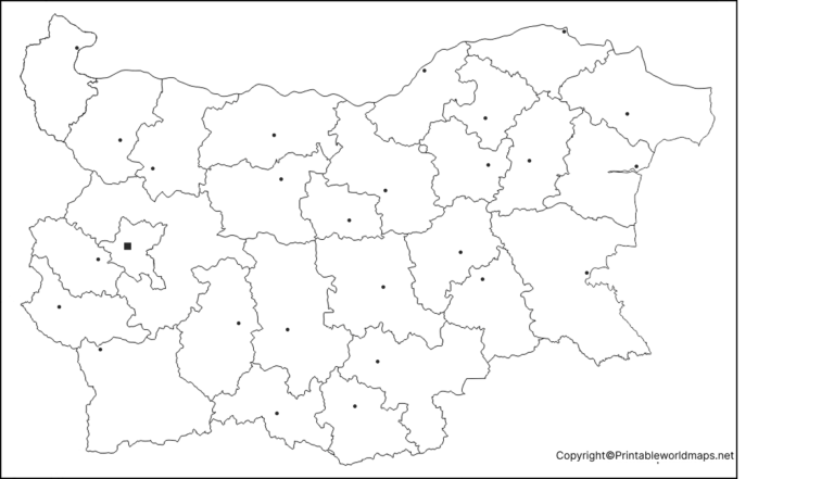 Blank Map of Bulgaria – Outline Map of Bulgaria [PDF] - Printable World ...
