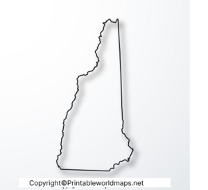 Printable Blank Map of New Hampshire – Outline, PNG Map - Printable ...