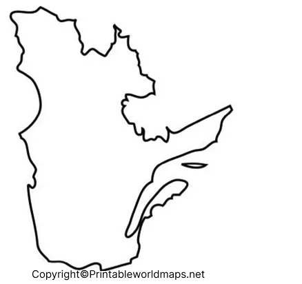 Printable Blank Map of Quebec – Outline, Transparent, PNG Map ...