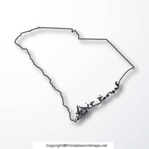 Blank Map of South Carolina – SC Blank Map [PDF] - Printable World Maps