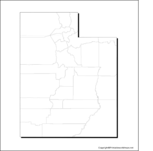 Printable Blank Map of Utah – Utah Outline Map [PDF] - Printable World Maps