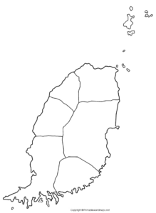 Printable Blank Map of Grenada – Outline Transparent PNG map ...