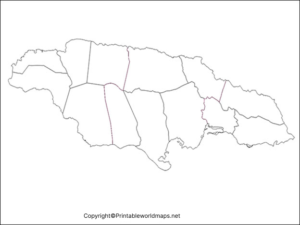 Printable Blank Map of Jamaica for Accurate Drawing