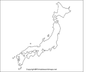 Printable Blank Japan Map – Outline, Transparent, PNG Map - Printable ...
