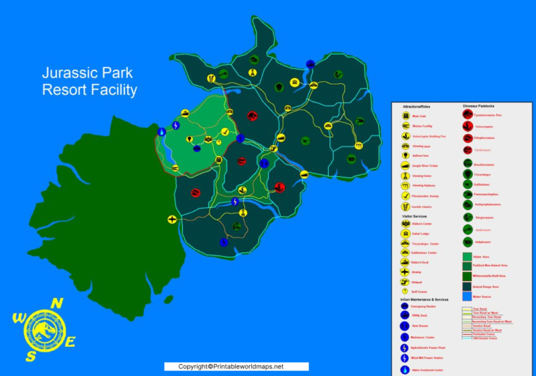 Jurassic World Park Map – Explore the Jurassic Universe