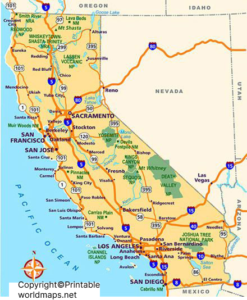 Map of California With Counties and Cities [PDF] - Printable World Maps