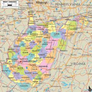 Labeled Map of West Virginia with Capital & Cities - Printable World Maps