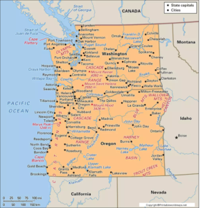 Explore the Labeled Map of Oregon with Capital & Cities
