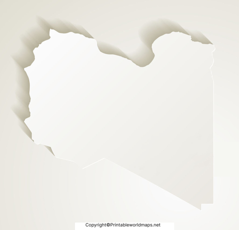 Printable Blank Map of Libya – Outline, Transparent, PNG map ...