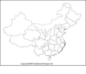 Printable Blank Map of China- Outline, Transparent, PNG Map - Printable ...