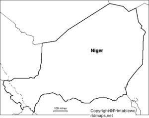 Printable Blank Map of Niger – Outline, Transparent, PNG map ...