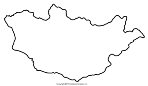 Printable Blank Map of Mongolia – Outline for Projects