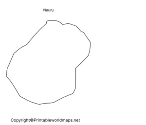 Printable Blank Map of Nauru – Outline, Transparent, PNG map ...