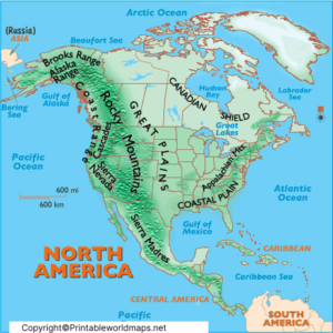 North America Mountains Map | Map of North America Mountains ...