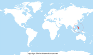 Location of Philippines on World Map Globe in PDF