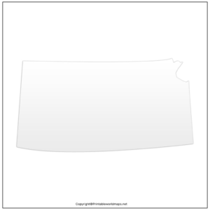 Printable Blank Map of Kansas – Outline, Transparent, PNG map ...