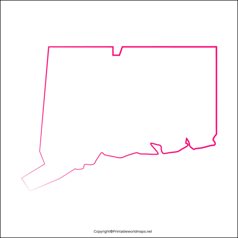 Printable Blank Map of Connecticut – Outline Transparent map ...