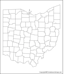Blank Map of Ohio – Printable Ohio Map Outline [PDF] - Printable World Maps