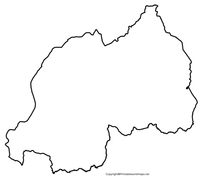 Printable Blank Map of Rwanda – Outline, Transparent, PNG map - Printable World Maps
