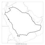 Printable Blank Map of Saudi Arabia -Outline Transparent Map ...