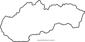 Printable Blank Map of Slovakia – Outline, Transparent, PNG map ...