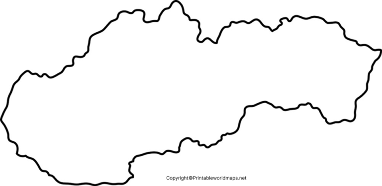 Printable Blank Map of Slovakia – Outline, Transparent, PNG map ...