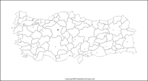 Printable Blank Map of Turkey – Outline, Transparent PNG map - Printable World Maps