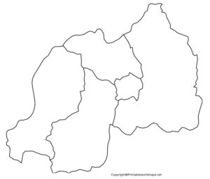 Printable Blank Map of Rwanda – Outline, Transparent, PNG map ...