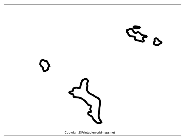 Printable Blank Map of Seychelles – Outline Transparent Map - Printable ...