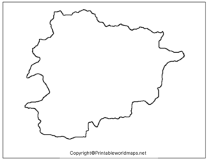 Printable Blank Map of Andorra – Outline for Geography Learning