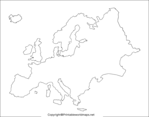 Printable Blank Map of Europe – Europe Outline Map [PDF] - Printable ...