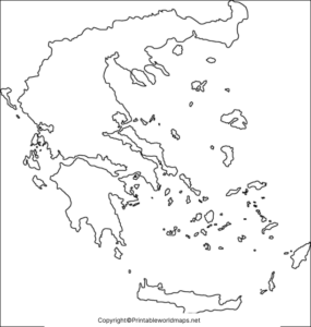 Printable Blank Map of Greece – Outline for Study Purposes