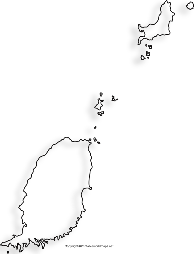 Printable Blank Map of Grenada – Outline for Learning