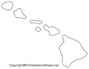 Printable Blank Map of Hawaii – Outline, Transparent, PNG Map ...