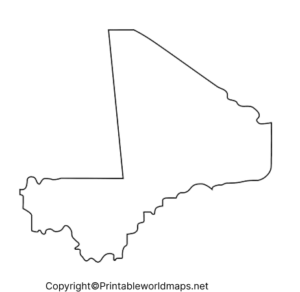 Printable Blank Map of Mali – Outline for Learning