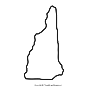 Printable Blank Map of New Hampshire – Outline, PNG Map - Printable ...