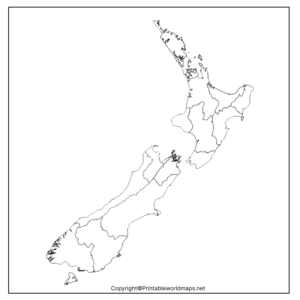 Printable Blank Map of New Zealand – Outline Transparent map ...