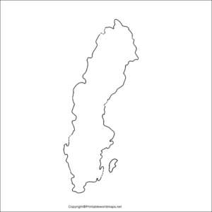 Printable Blank Map of Sweden – Outline, Transparent, PNG map ...