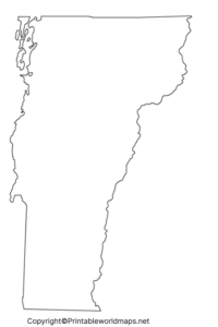 Printable Blank Map of Vermont – Vermont Map Blank [PDF] - Printable ...