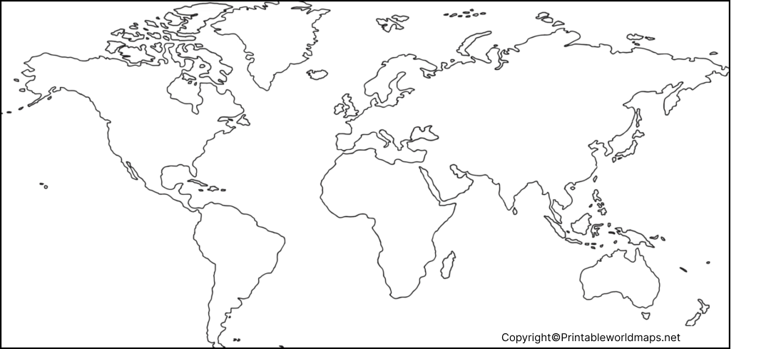 Printable Blank World Map – World Map Blank [PDF] - Printable World Maps