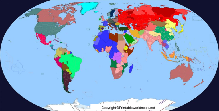 World Map 1939 Political Labeled Printable in PDF - Printable World Maps