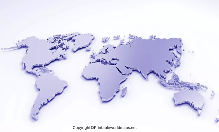 World Map 3D View | Printable Earth 3D Map - Printable World Maps