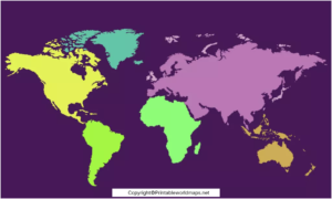 World Geographical Map with Coordinates in PDF - Printable World Maps