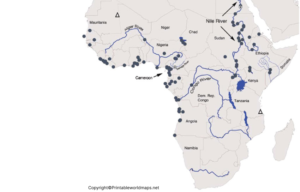 Printable Africa Rivers Map – Explore African Waterways