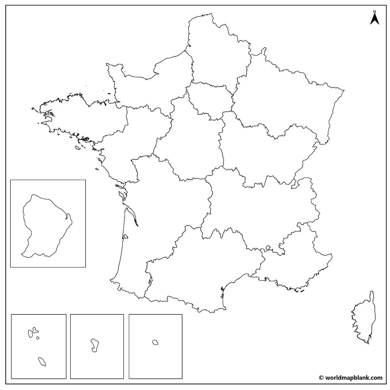 Blank Map of France – France Outline Map [PDF] - Printable World Maps