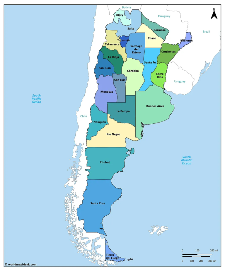 Map of Argentina – Argentina Map with Cities [PDF] - Printable World Maps